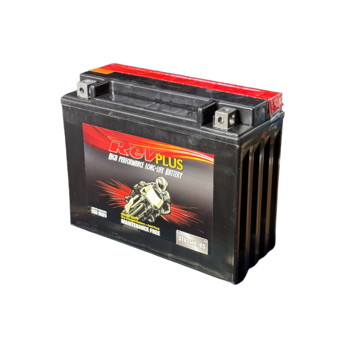 RevPlus STX24HL-BS Motorcycle AGM Battery - 12V 21Ah 330CCA ...