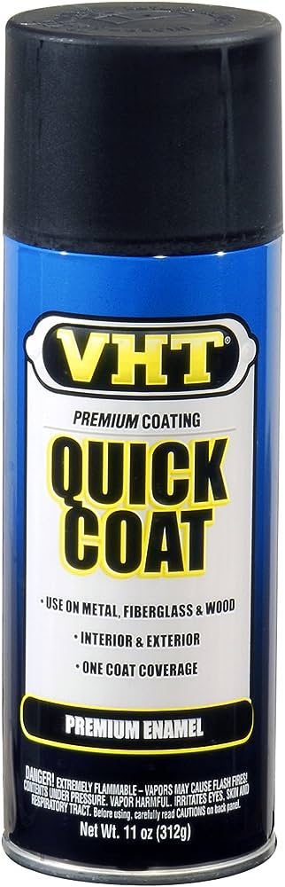 VHT Quick Coat Enamel Spray Paint Flat Black 312g - SP510 — Superstart ...