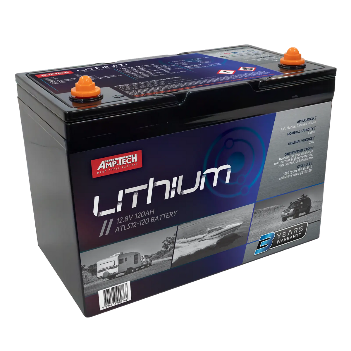 Superstart AMPTECH ATLS12-120-BT 120Ah Lithium Battery — Superstart ...
