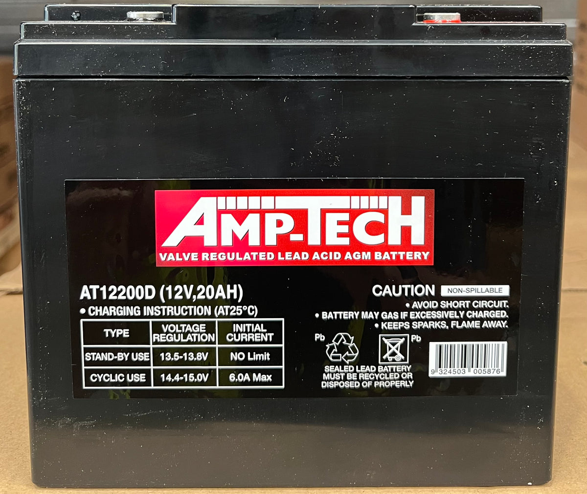 AMPTECH AT12200D 12v 20AH AGM Battery — Superstart Batteries