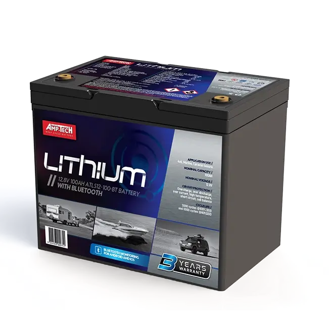 Superstart AMPTECH 12V 100Ah LiFePO4 Battery with Bluetooth ...