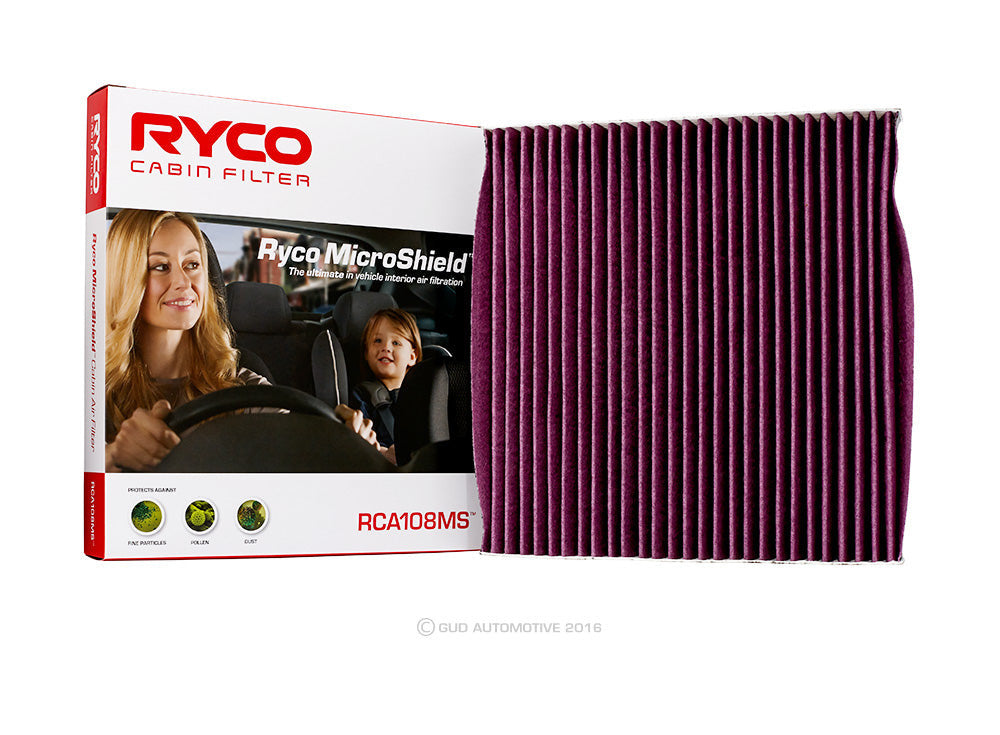 RYCO CABIN AIR FILTER RCA108MS Ryco MicroShield Cabin Air Filter ...