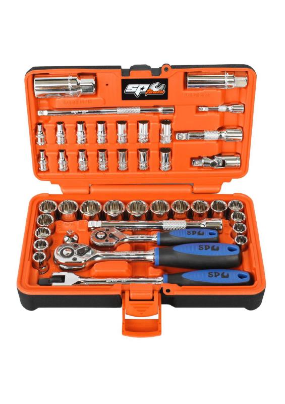 1/4"DR & 3/8"DR SOCKET SET IN X-CASE - 12PT METRIC/SAE - 42PC SP20601 ...