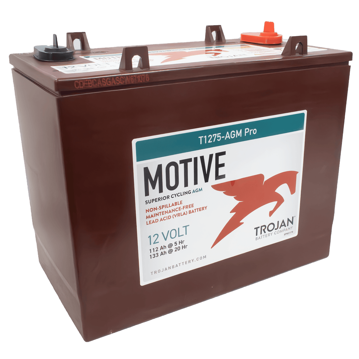 Trojan AGM PRO T1275-AGM-PRO T-1275 AGM Deep Cycle Battery 12v 135AH ...